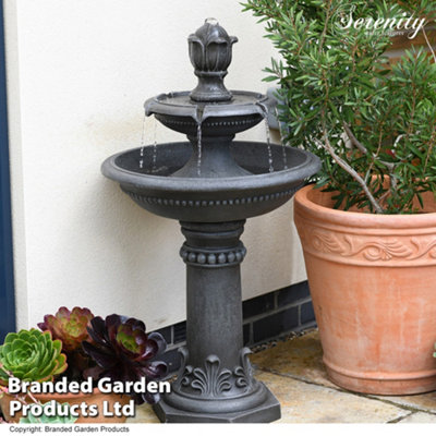 Serenity Two Tier Water Fountain Water Feature - Classic Design, Self ...