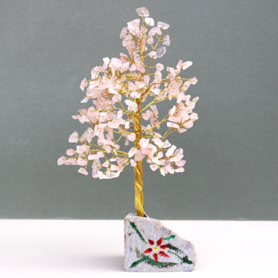 Serenityy Rose Quartz Gemstone Tree - 320-Stone Decorative Figurine ...