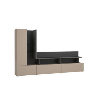 Serio Entertainment Unit For TVs Up To 75" - Congo, Anthracite & Black ...