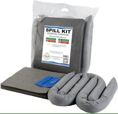 SERPRO - 30 Litre General Purpose Spill Kit, Absorb a Wide Range of ...