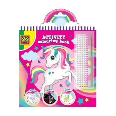 SES Creative - Activity colouring book glitter 3 in 1