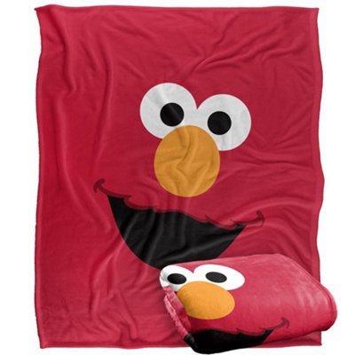 Sesame Street Face Elmo Blanket Multicoloured (One Size)