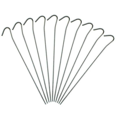Set of 10 Heavy-Duty Tent Pegs Made from Galvanised Steel, Perfect for ...