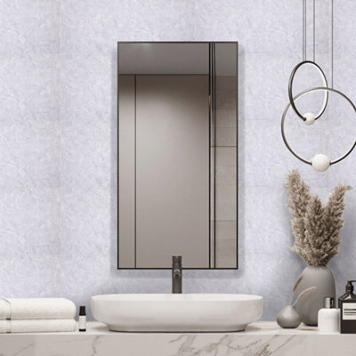 Set of 10 Marble Effect Wall Stickers Waterproof Peel and Stick Panels ...