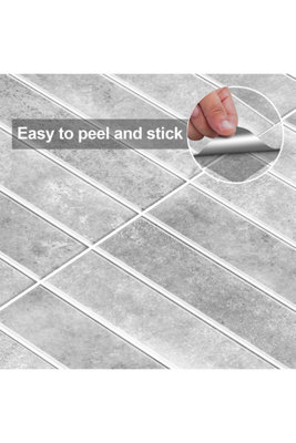 Set of 10 Self-adhesive 3D Wall Tile Stickers 30x30cm
