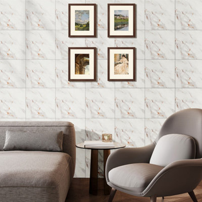 Set of 10 Self-Adhesive Marble PVC Wall Stickers