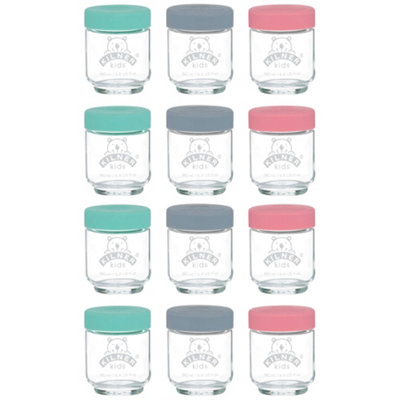 Set of 12 Kids Storage Jar 190ml | DIY at B&Q