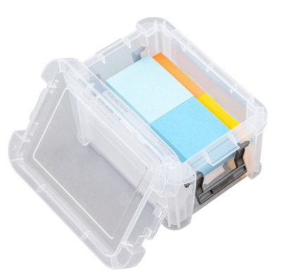 Set of 12 x 0.2L Mini Clip Top Allstore Stackable Storage Boxes Office ...