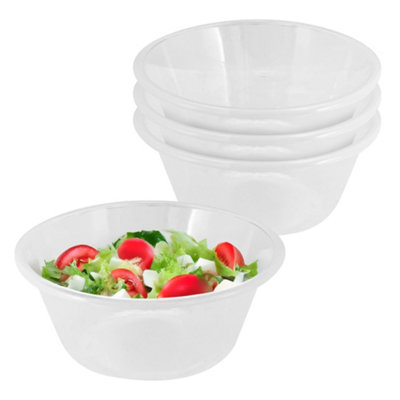 Set Of 15 Clear Plastic Mixing Bowls Kitchen Cooking Utensils Prepare ...