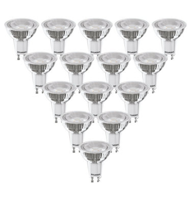 Set of 15 LED GU10 Light Bulbs 4000K Cool White 360Lm | DIY at B&Q