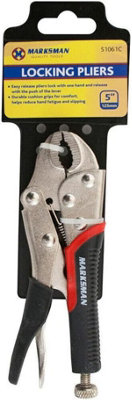 Set Of 2 5 Inch Locking Plier Heavy Duty Curved Mole Grip Pliers ...