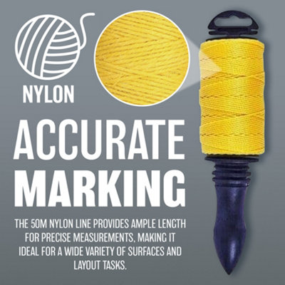 Set Of 2 50m Builders Line Rope String Building Bricklaying Brick ...