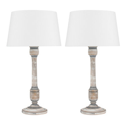 Buy Set of 2 Avon Vintage Wooden Room Décor Bedside Table Lamp Night ...