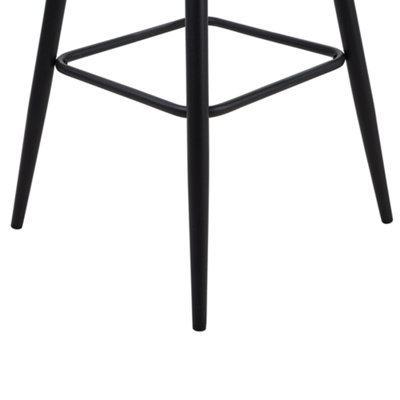 Set of 2 Bar Chairs DARIEN Grey