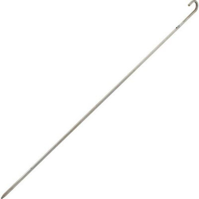 Set Of 2 Bbq Skewers 8Mm Barbecue Kebab Sticks Grill Stainless Steel Hook