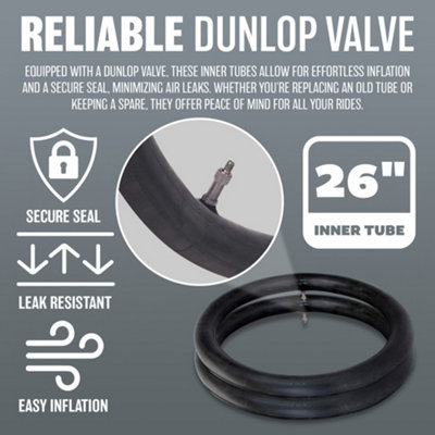 Set Of 2 Bike Tyre Inner Tube Bicycle Dunlop Valve Tubes 1 - 3/8 Inches ...