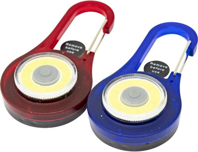 Set Of 2 Carabiner Cob Light Key Chain Backpack Handbag Camping Purse ...