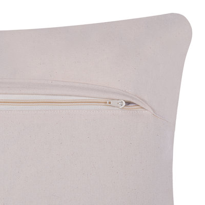 Set of 2 Decorative Cushions NELLAD Leather 45 x 45 cm Grey Patchwork