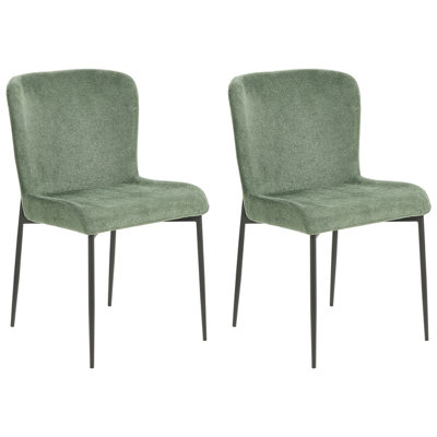Set of 2 Dining Chairs ADA Dark Green