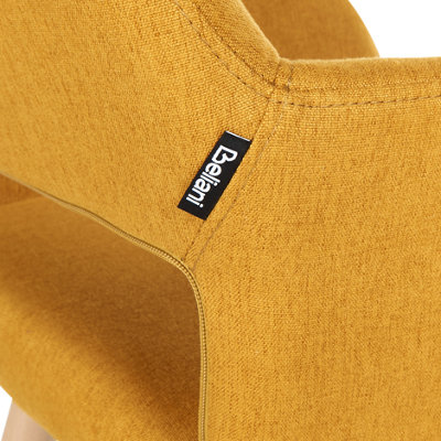 Set of 2 Dining Chairs CHICAGO Mustard