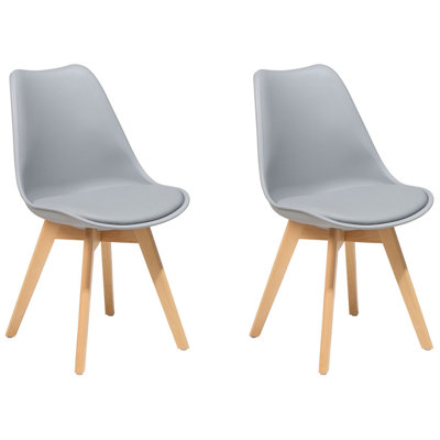 Set of 2 Dining Chairs DAKOTA II Grey