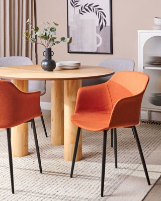 Set of 2 Dining Chairs ELIM Orange