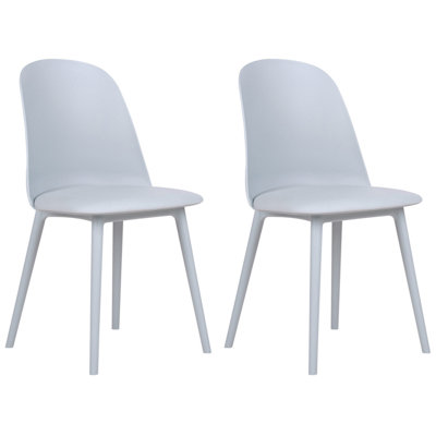 Set of 2 Dining Chairs FOMBY Light Blue