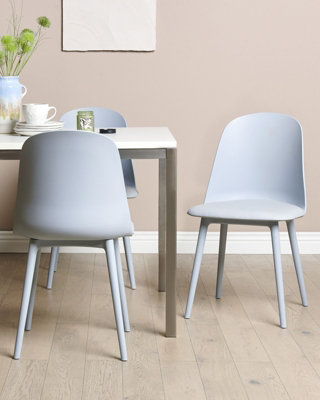 Set of 2 Dining Chairs FOMBY Light Blue