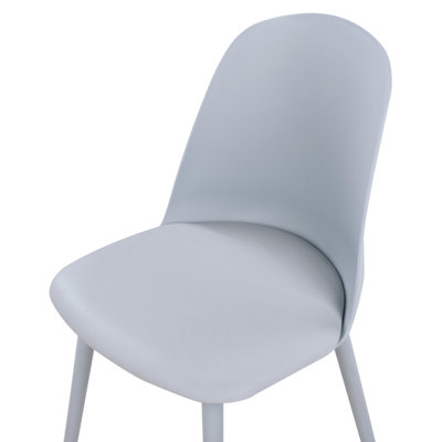 Set of 2 Dining Chairs FOMBY Light Blue
