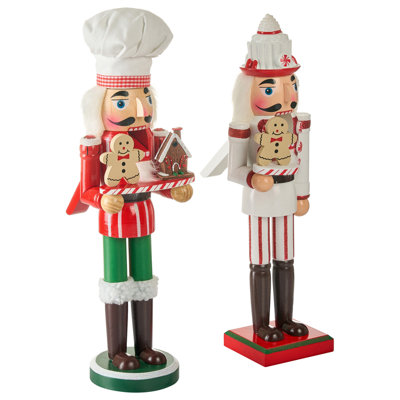 Set of 2 Figurines BODSJON Nutcracker 35 cm Red/ White