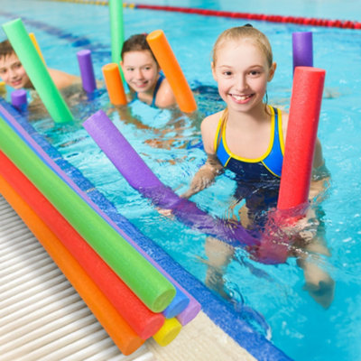 Set Of 2 Flexible Swimming Pool Noodles Float Aid Woggle Logs Noodle ...