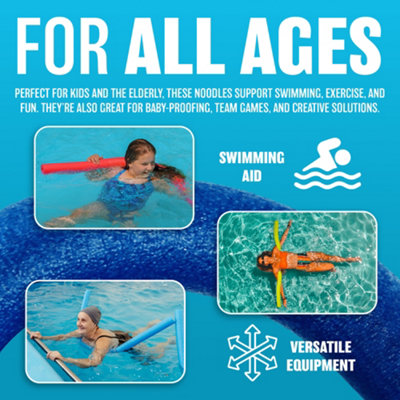 Set Of 2 Flexible Swimming Pool Noodles Float Aid Woggle Logs Noodle Flexi Kids Play Outdoor ...