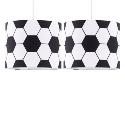 Set of 2 Footie - Black and White Football Pendant Shades