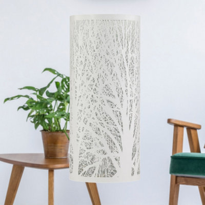 Set of 2 Forest - White 26cm Woodland Table Lamps