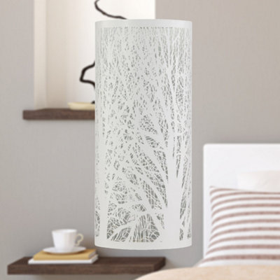 Set of 2 Forest - White 26cm Woodland Table Lamps