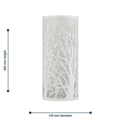 Set of 2 Forest - White 26cm Woodland Table Lamps