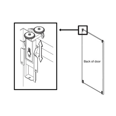 Set of 2 Full Length Mirror Sliding Wardrobe Door Kit in Silver Frame ...