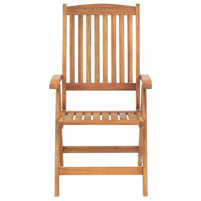 Set of 2 Garden Chairs JAVA Acacia Wood Light Brown
