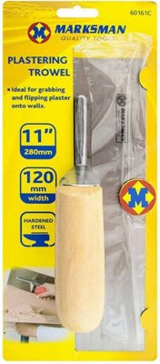 Set Of 2 Heavy Duty Plastering Trowel Hand Tool Diy Wooden Handle ...