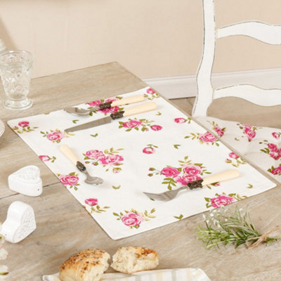 Set of 2 Helmsley Blush Dining Table Placemats | DIY at B&Q