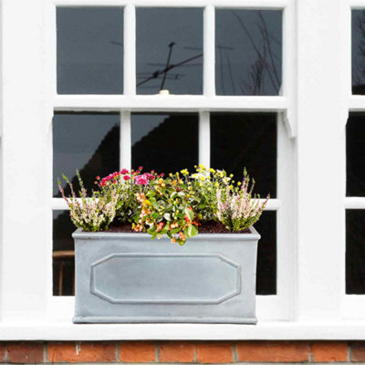 Set of 2 IDEALIST™ 40cm Window Box, Chelsea Windowsill Planter, Vintage ...