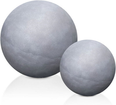 Set of 2 IDEALIST™ Grey Reinforced Stone Outdoor Concrete Effect Garden ...