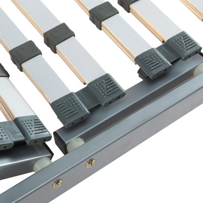 Set of 2 Manually Adjustable Bed Frames COMFORT 180 x 200 cm (EU Super ...