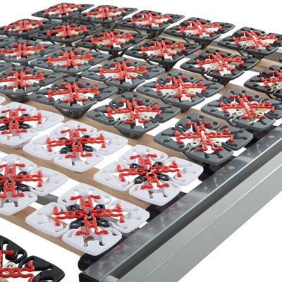 Set of 2 Manually Adjustable Bed Frames STAR 180 x 200 cm (EU Super ...