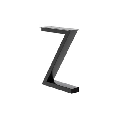 Set of 2 Metal Table Legs Z-shaped Table Legs in 40cm Height