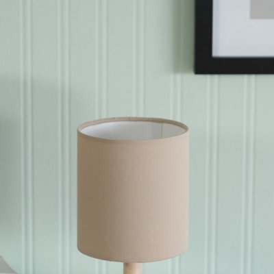 Set of 2 - Nelly Natural Wood Base Bedside Table Lamps with Natural ...