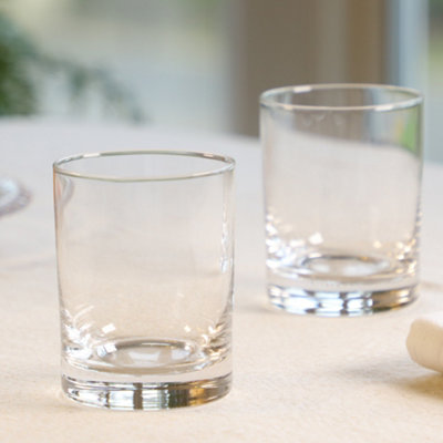 Set of 2 Plain Drinking Wine Whiskey Tumbler Glasses 250ml | DIY at B&Q