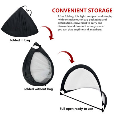 Set of 2 Pop Up Football Goals with Carrying Case Indoor & Outdoor ...
