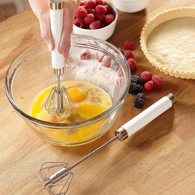 Set of 2 Semi-Automatic Whisk and Whipper Utensils - Lightweight, Fast ...