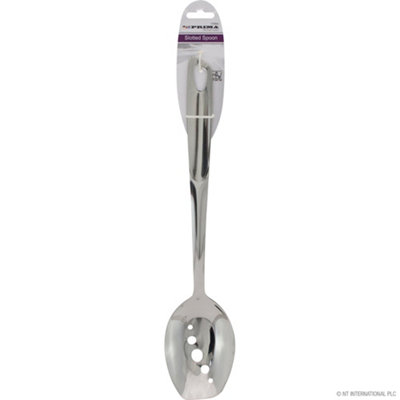Set Of 2 Stainless Steel Slotted Spoon Kitchen Hand Tool Handle Food ...